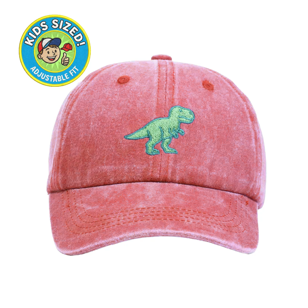 T-Rex Kid’s Hat – Embroidered Dinosaur Cap | Dad Brand – Dad Brand Apparel